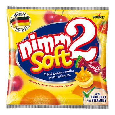 【自营】nimm2/二宝德国原装进口果汁夹心软糖116g*4儿童休闲零食