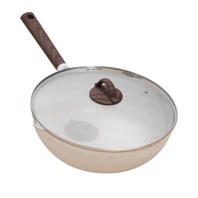 BESCO不粘锅炒锅微凹聚油