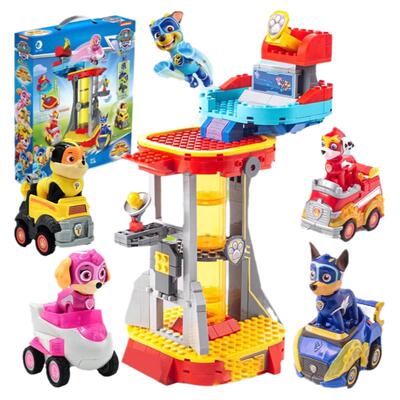 超能瞭望塔总部回力车拼插套装