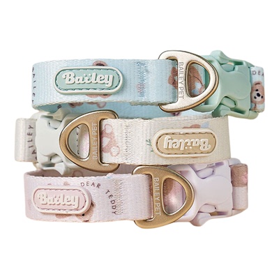 韩代宠物小熊图案胸背项圈牵引绳
