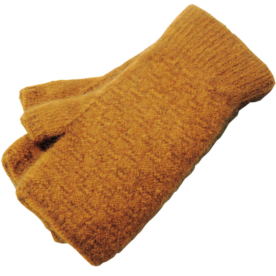 新西兰羊毛半截露指针织手套女