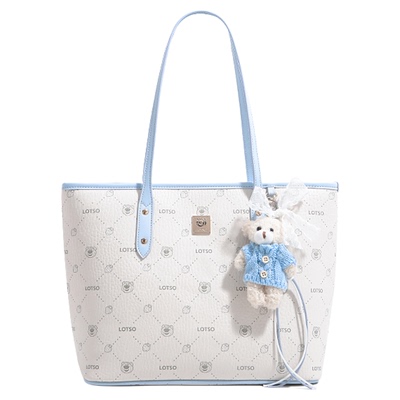 迪士尼草莓熊印花大容量托特女包