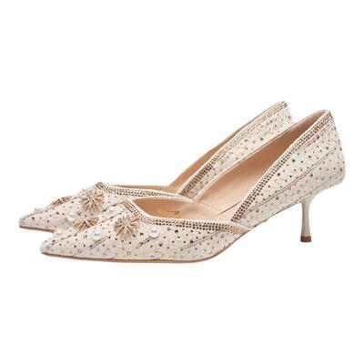 星期六优雅细跟一脚蹬浅口单鞋