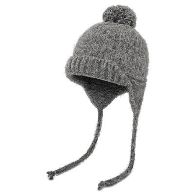 韩系雪天氛围感毛球针织护耳帽子女冬季户外防寒保暖毛线帽显脸小