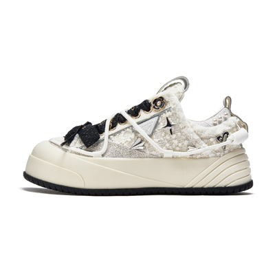 【明星同款】onmax山茶花纸飞机帆布鞋厚底增高国潮男女2025年夏