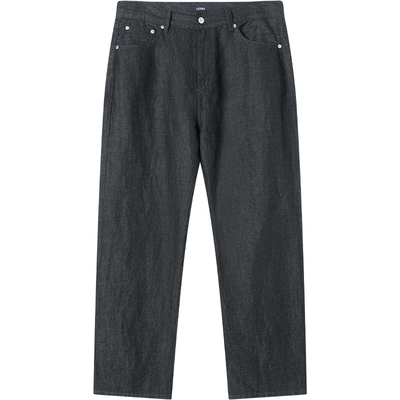 LEZORA原色亚麻春夏直筒牛仔裤