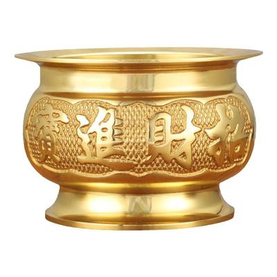 纯黄铜香炉家用室内招财小大号