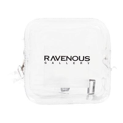 Ravenous潮牌PVC透明小方包大容量单肩斜挎包时尚ins街头腰包