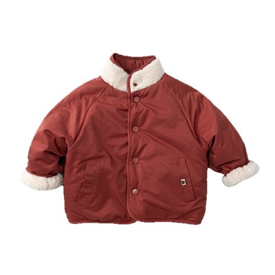 JIUMI儿童两面穿加厚保暖棉衣潮