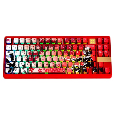 樱花女孩四面透键帽OEM热升华PBT