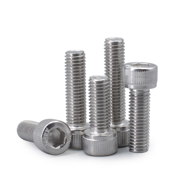 316不锈钢A4-70杯头内六角机螺丝钉DIN912圆柱头滚花M34568101216