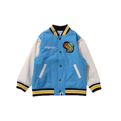 BAPE童装卡通图案棒球外套
