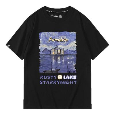 休闲宽松纯棉情侣短袖