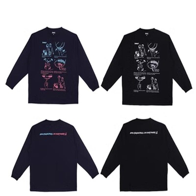 INNOUT LAB运动长袖转球印花tee宽松篮球长袖超正版型圆领潮流T恤