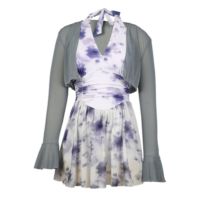 DK轻奢泳衣女泡温泉高级感2025新款海边度假连体保守裙式遮肉泳装