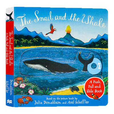 蜗牛和鲸鱼英文原版绘本 The Snail and the Whale A Push Pull Slide Book 儿童启蒙图画纸板书抽拉机关操作书 Julia Donaldson