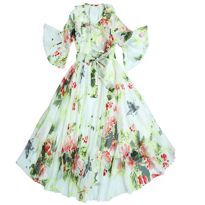 清新绝美新中式水墨仙气连衣裙