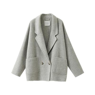 POPCHRIO立裁廓形羊毛双面呢外套