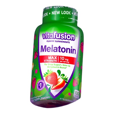 美国vitafusion褪黑素10mg软糖vf安瓶睡眠片100粒成人官方正品