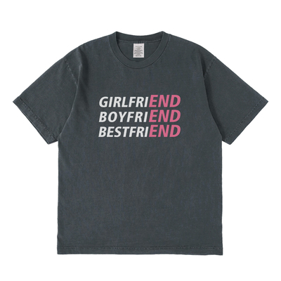 GIRLFRIEND短袖t恤夏季设计感小众情侣男女宽松圆领上衣