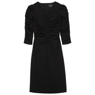 katespade圆领褶皱连衣裙