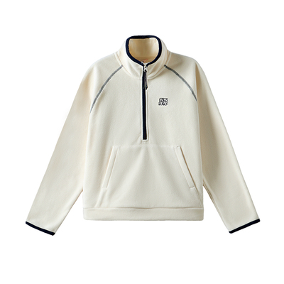 CLOUDSPACE【晨光卫衣】双面复合奥粒绒半拉链插肩袖长袖冬女