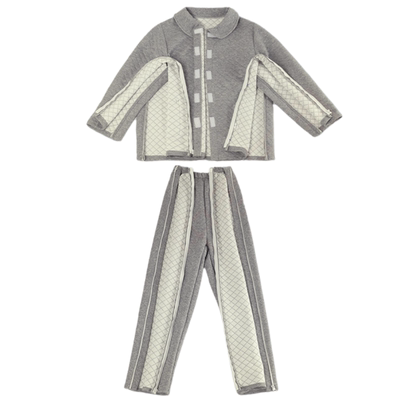 加厚空气层易穿脱护理服套装秋冬