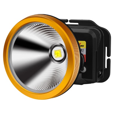 vkv超亮黄光头灯户外夜钓穿透强