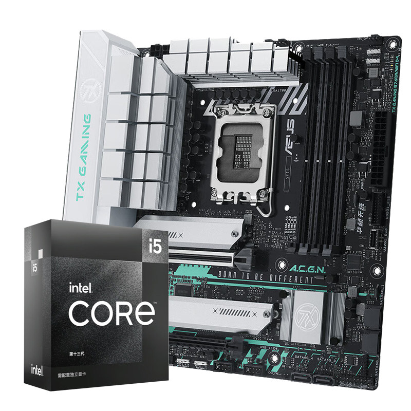 英特尔I5 12400F 12490F 13490F 13600KF搭华硕B760M CPU主板套装_虎窝淘