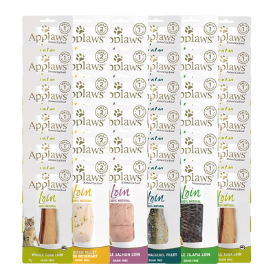 Applaws爱普士猫条30g整条猫鱼柳自然营养小鱼干36支宠物成猫零食