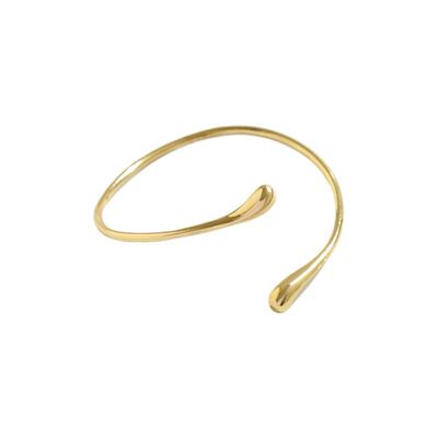 欧美跨境设计感金属素圈水滴臂镯套装 个性开口Arm chain时尚臂环