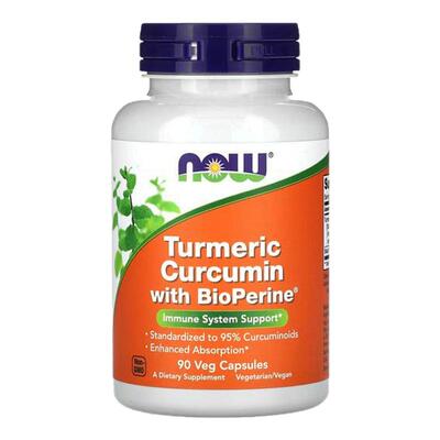 Now诺奥姜黄素胶囊肝部帮助机体抵御自由基含Bio黑胡椒果提取更高