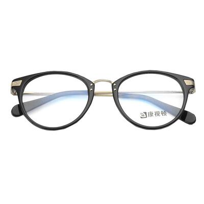 复古文艺小圆框近视眼镜