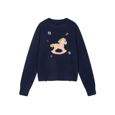 UOOYAA/乌丫钉钻木马套头毛衫