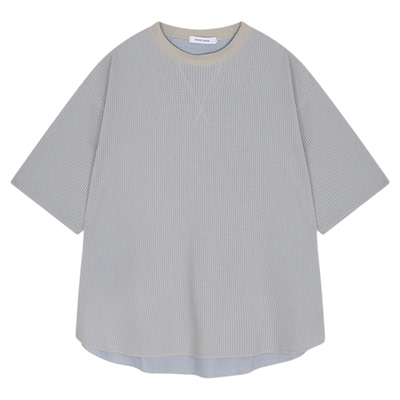 【博主同款】niko and ...T恤26夏男女同款华夫格短袖上衣496101