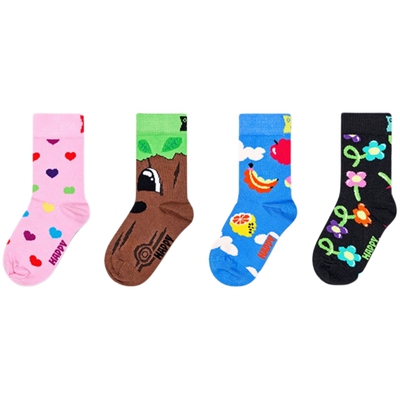 【春秋款】HappySocks可爱儿童小腿袜中筒袜女童学院风外穿袜子