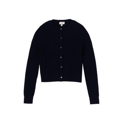 【100%山羊绒】博主同款 CLUB MONACO羊绒绞花复古毛衣针织开衫