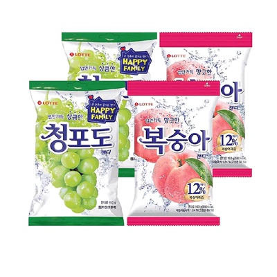 乐天硬糖葡萄味糖果水蜜桃味