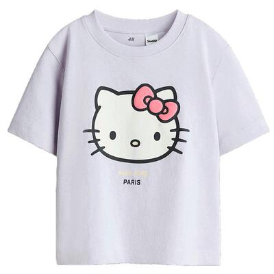 【三丽鸥系列】HM童装儿童女童T恤夏季Hello Kitty短袖1330875
