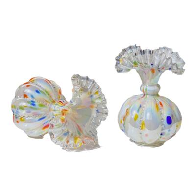芬顿造型花瓶彩虹色系花瓶手工花瓶家居好物分享卧室摆件桌面摆件
