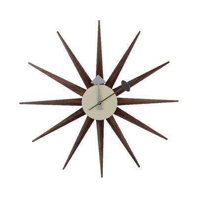 时钟尼尔森挂钟北欧设计胡桃木