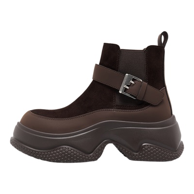 Lee Cooper厚底切尔西靴女款2025新款秋季轻便增高防滑短筒女靴子