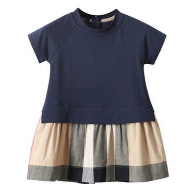 女童英伦洋气公主短袖时尚连衣裙