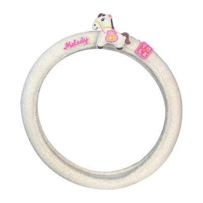 冬天毛绒汽车方向盘套女士