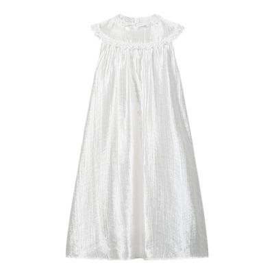 Little Naive女童连衣裙夏季新款莱赛尔裙子儿童花边缎面背心裙