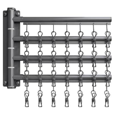 旋转折叠壁挂袜子架太空铝不生锈