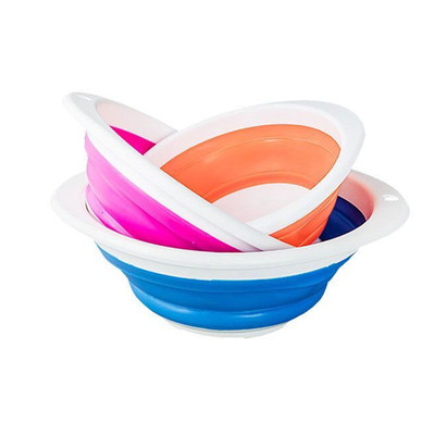 拉饵盆加厚折叠饵料盆钓鱼饵