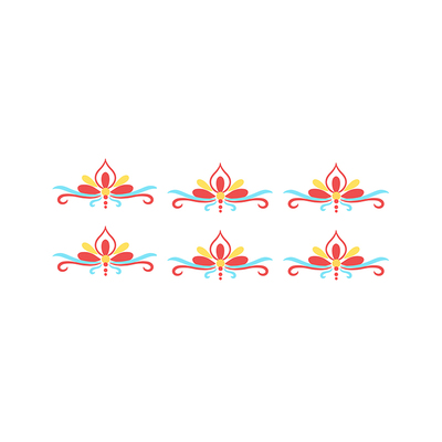 2026新年儿童古风花钿闪粉眉心贴面部妆容贴纸男女童古风汉服新款