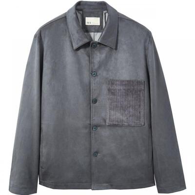 流石男装时尚潮牌麂皮绒夹克外套