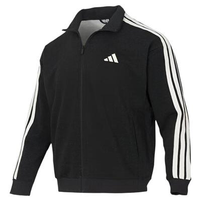 Adidas阿迪达斯经典三条纹跑步健身服外套2026春男针织夹克KR2488